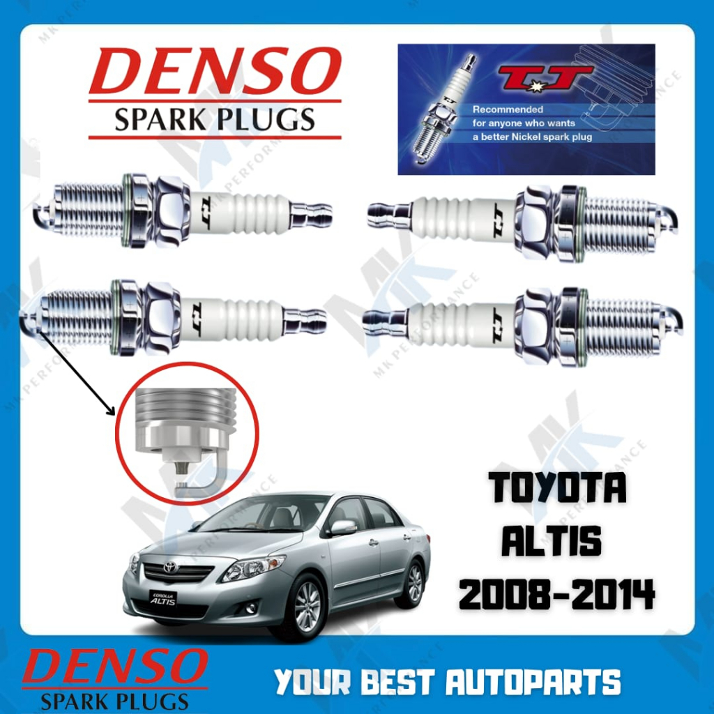 TT Spark Plug Denso Nickel K20TT Toyota Altis 2008-2014 1Box=4pcs ...