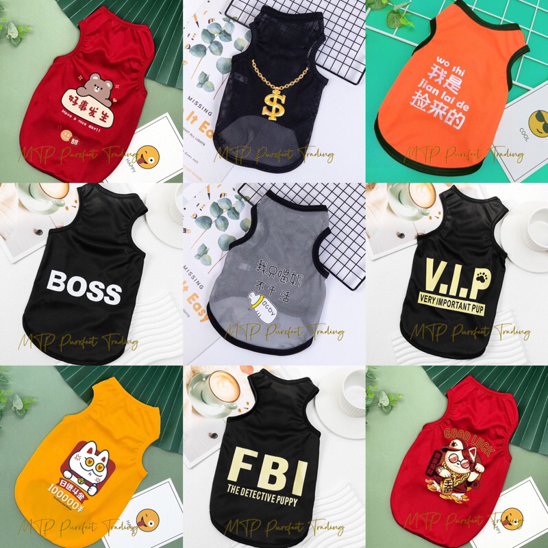 Pet Clothes Pet Shirts Apparel Dog Clothes Cat Clothes Vest Summer Wear ...