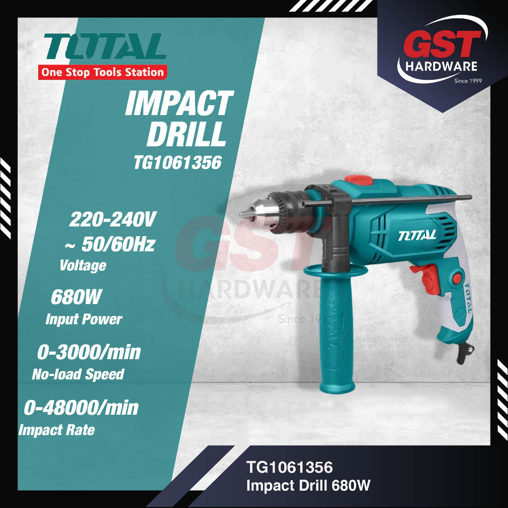 Total Impact Drill TG1061356 Mesin Gerudi Dinding Penebuk Tebuk Lubang ...
