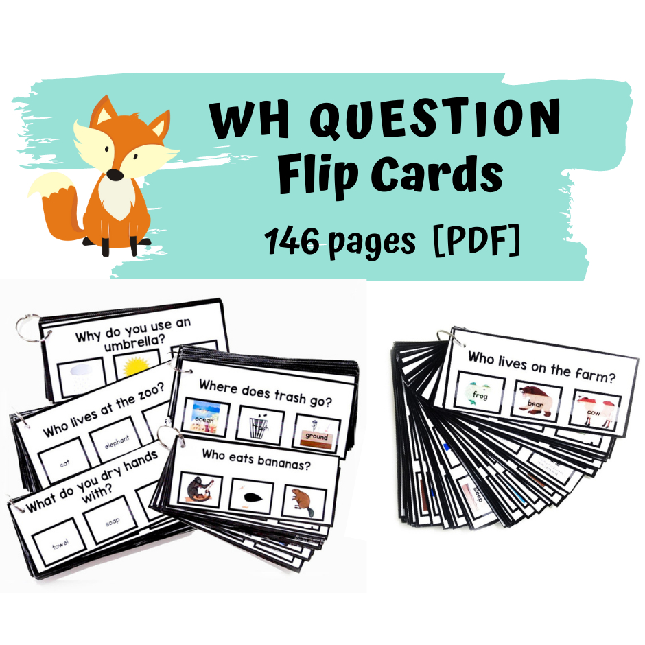 A130 - [PDF] WH Flip Cards 146 pages - kids activities speech therapy ...