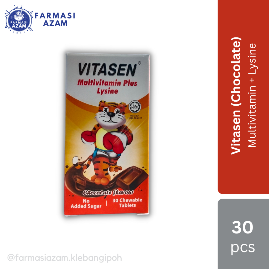 VITASEN MULTIVITAMIN PLUS LYSINE CHOCOLATE FLAVOR (EXP: 10/24) | Shopee ...