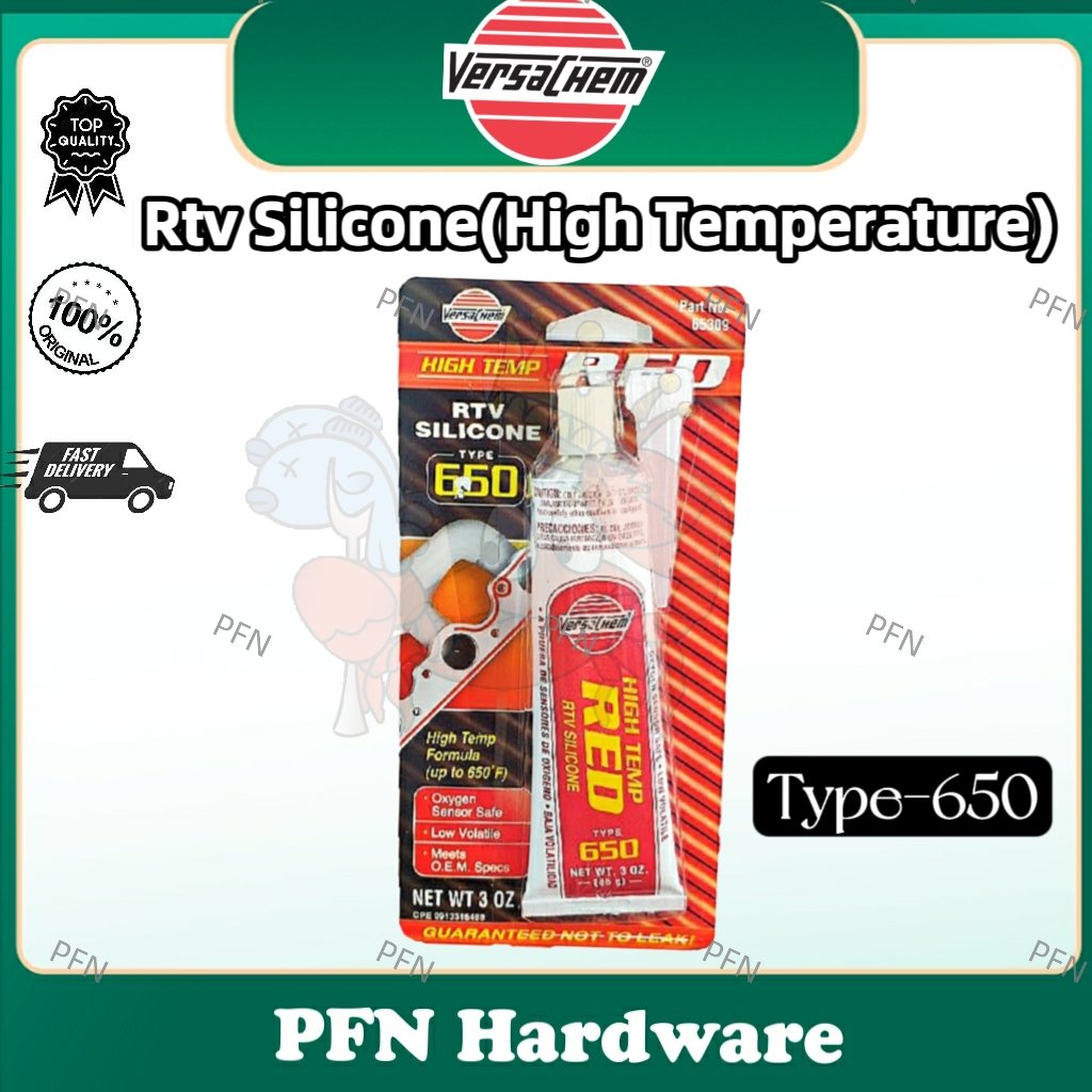 VERSACHEM Red RTV Silicone TYPE 650 (85G) High Temperature 💥Ready stock ...
