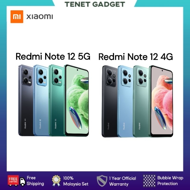 Redmi Note 12 5G / Note 12 4G | 8GB RAM 256GB ROM / 128GB ROM | Shopee ...