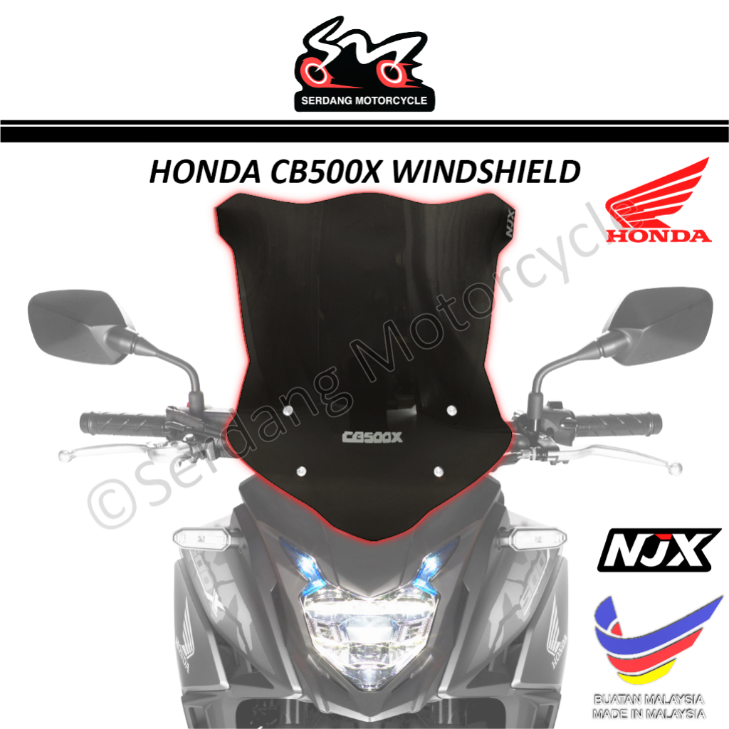 NJX Honda CB500X Windshield Windscreen Visor CB500 CB 500X (2017 ...