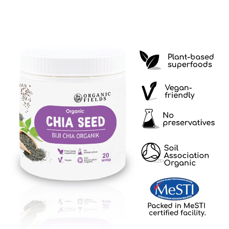 ORGANIC FIELDS CHIA SEED 300G | Shopee Malaysia