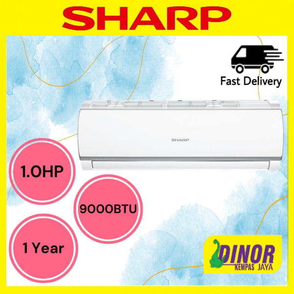 Sharp 1.0HP R32 Non-Inverter Air Conditioner - AHA9WCD2/AUA9WCD2 | Shopee Malaysia