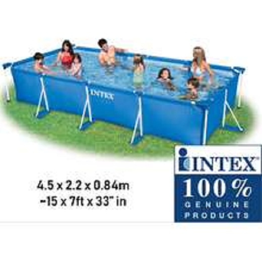 Rectangular Frame Above Ground Swimming Pool Summer Family Swimming ...