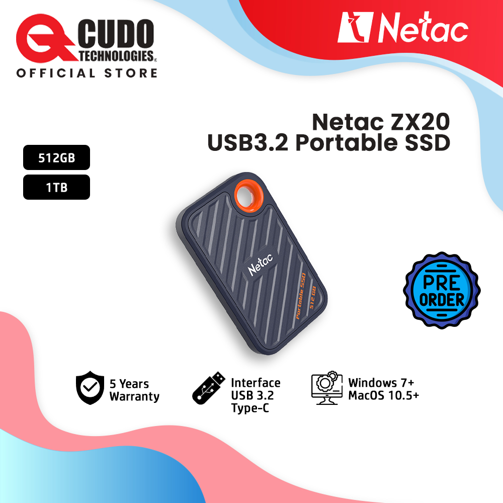Netac ZX20 USB3.2 GEN 2x2 PORTABLE SSD | Shopee Malaysia