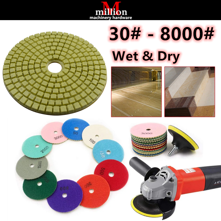 Diamond Polishing Pad 4" 100mm 30#-8000# Wet/Dry Diamond Polishing Pad ...