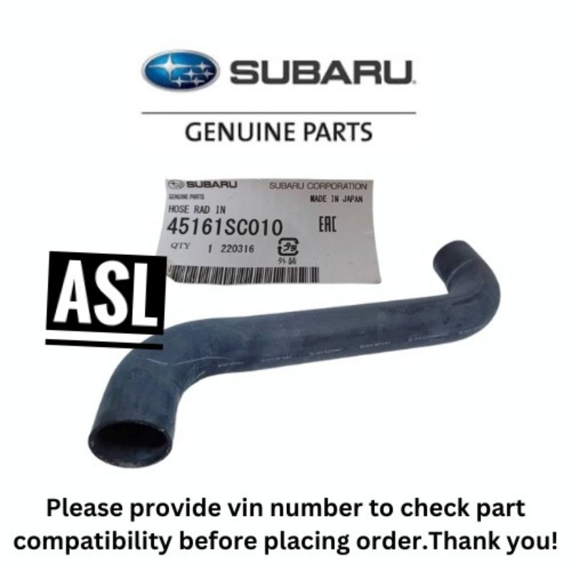 Genuine Subaru XV GP7 Forester SJ5 Top Bottom Radiator Hose 45161SC010 ...
