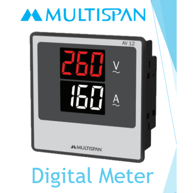 MULTISPAN - 1phase ac panel meter dual display AV12 96X96 | Shopee Malaysia
