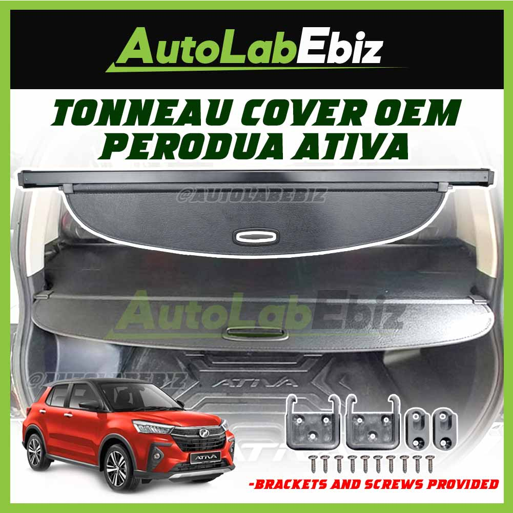 Perodua ATIVA Leather Retractable Trunk Tonneau Cover Rear Cargo Boot ...