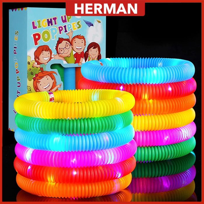 1PCS Pop Light Tubes Sensory Fidget Toy Flash Light Children Kids Toys ...