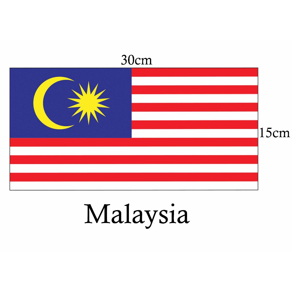 Malaysia & State Flag/ Bendera Malaysia dan Negeri-Negeri Saiz 15x30cm ...