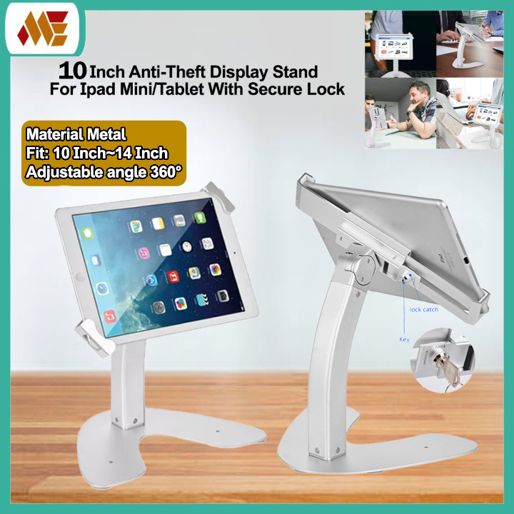 360 Degree Rotatable Metal Anti-Theft Tablet Stands with Security Lock ...