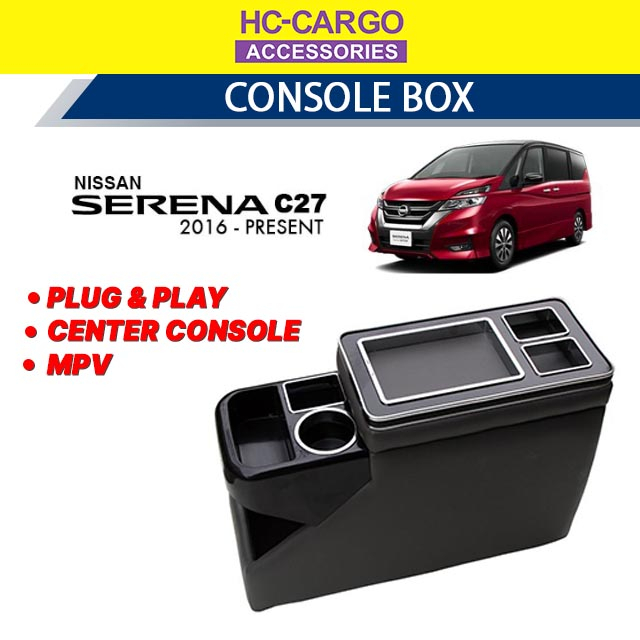 HC Cargo Nissan Serena C27 Center Console Storage Box - Black (18cm x 35cm x 52cm) | Shopee Malaysia