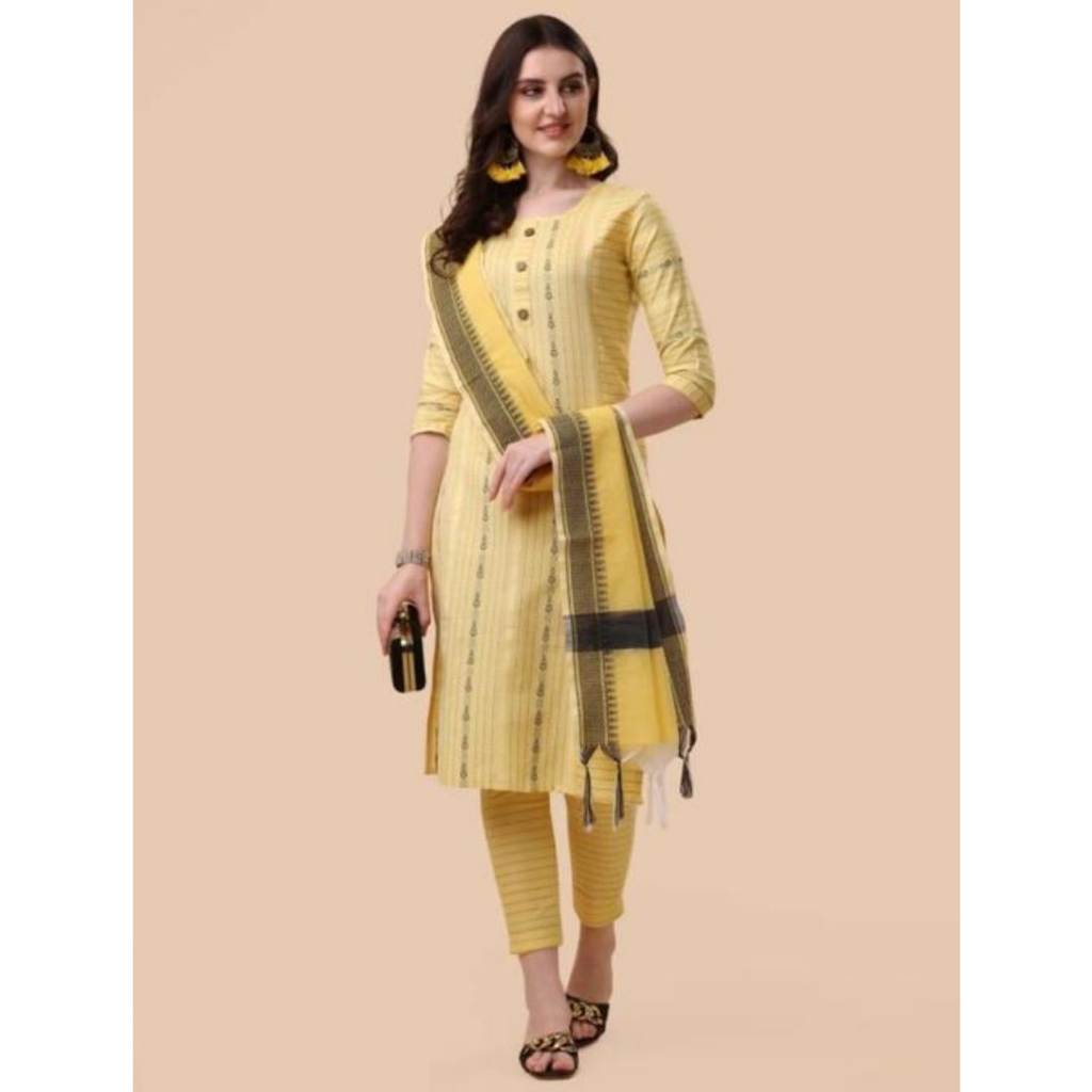 [Sedia Dibuat] Set Sut Punjabi Sedia Dibuat Kurti Kapas dengan Pent dan ...