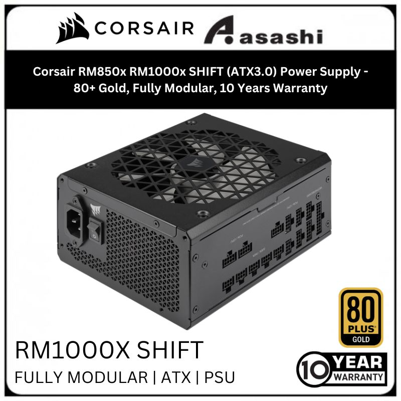 Corsair RM850x RM1000x SHIFT (ATX3.0) Power Supply - 80+ Gold, Fully ...