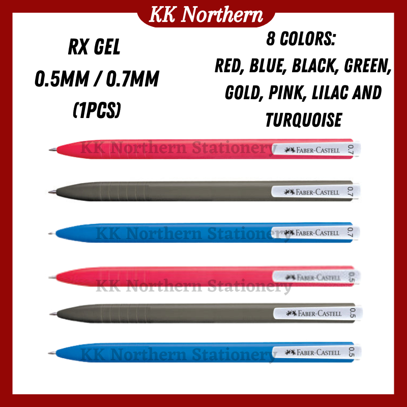 (1pcs) Faber-Castell RX GEL Gel Pen 0.5mm / 0.7mm Gelpen Black Pen ...