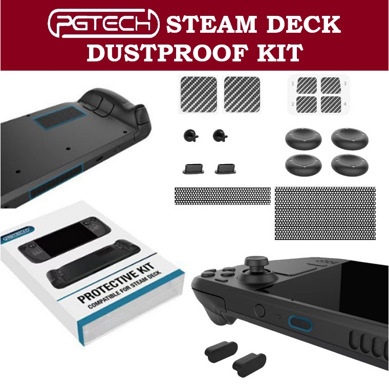 PGTECH Steam Deck Dustproof Protective Kit Anti Dust Cover | Shopee ...