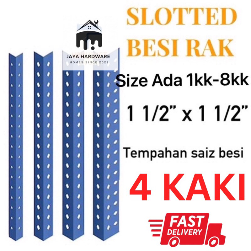 🔥READY STOCK🔥BESI ANGEL RAK LUBANG 4'KAKI / SLOTTED ANGEL BAR 4'FT ...