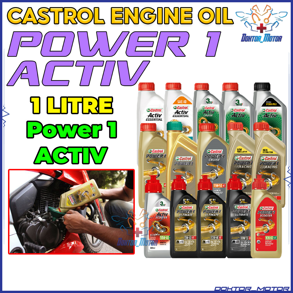 CASTROL POWER 1 4T ENGINE OIL 100% ORIGINAL | Shopee Malaysia