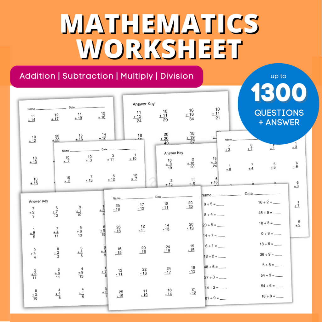 [PDF] Latih Tubi Math Latihan Printable Mathematics Worksheets ...