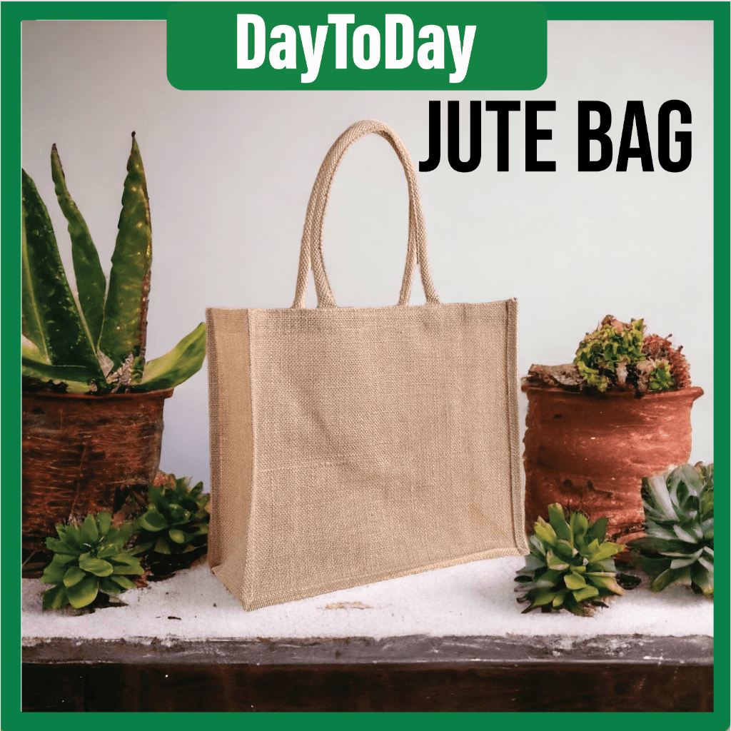 Jute Bag A4 Beg Guni Tote Bag Eco Bag- Beg Tangan Tote Bag | Shopee ...