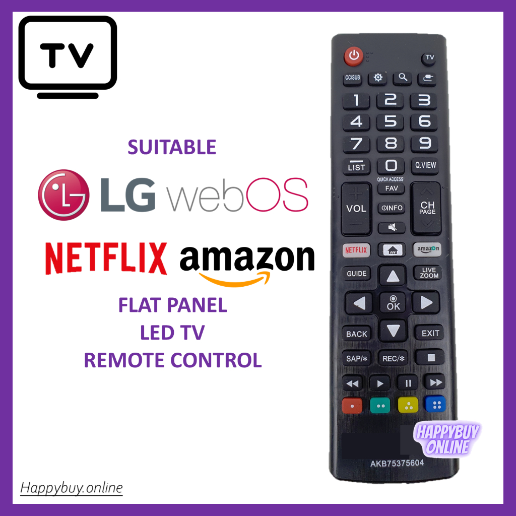 LG WebOS Smart TV Remote Control AKB75375307 LG Smart LED YouTube ...