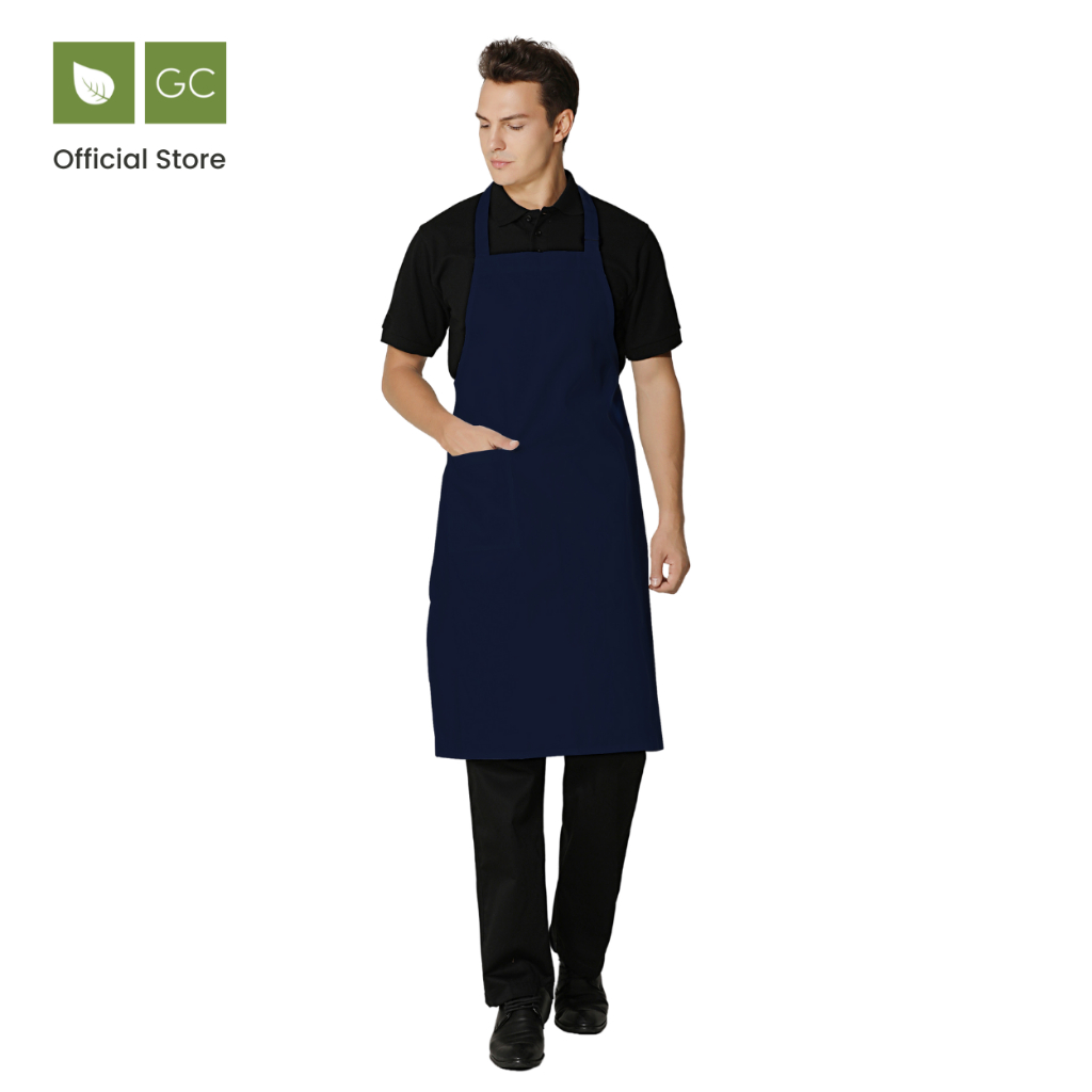 Navy Blue Bib Apron, Kitchen Apron | Shopee Malaysia