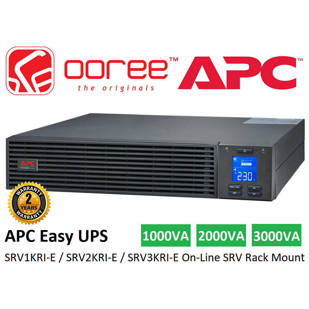 APC EASY UPS ON-LINE SRV SRV1KRI-E 1000VA / SRV2KRI-E 2000VA / SRV3KRI ...