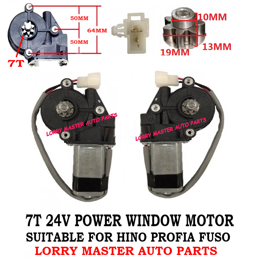 POWER WINDOW MOTOR 7T 24V HINO PROFIA VALIDUS 500 700 WINDOW GEAR MOTOR ...