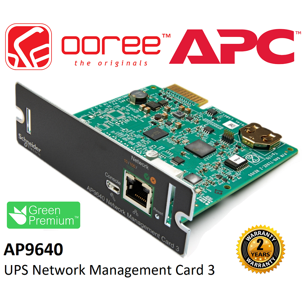 APC AP9640 UPS NETWORK MANAGEMENT CARD 3 FOR REMOTE MONITORING AND ...