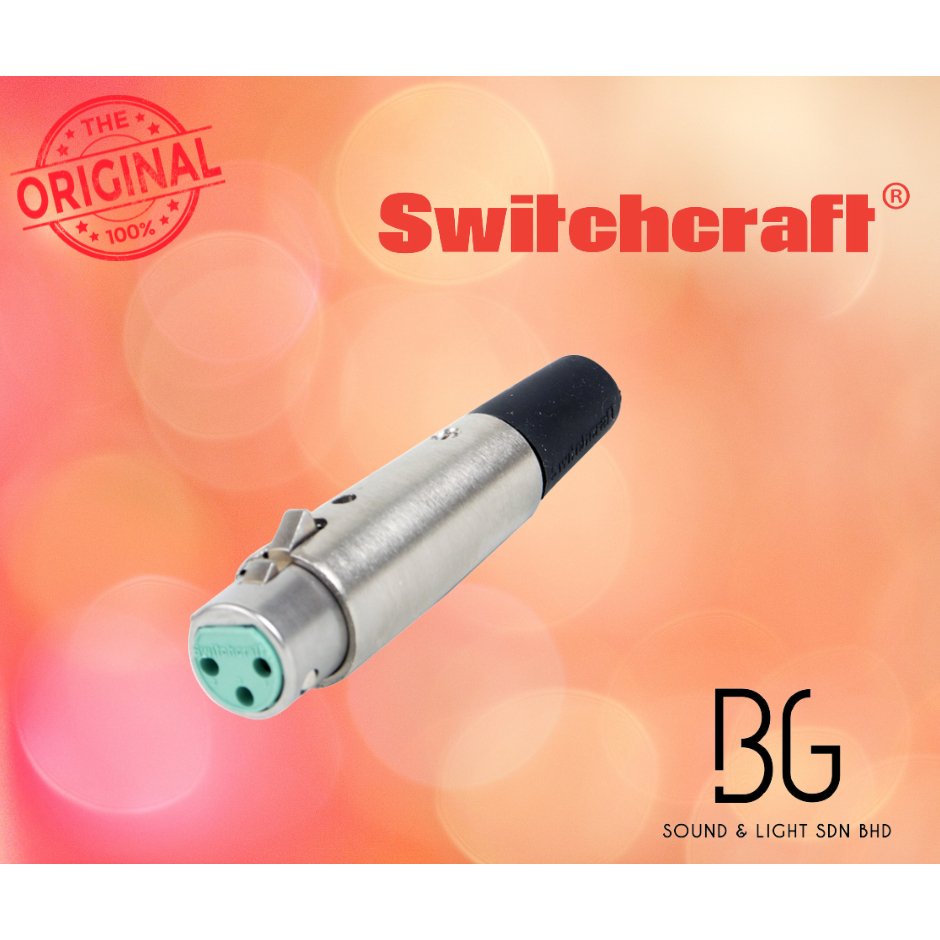 Switchcraft AA3F AA Series 3 Pin XLR Female Cable Mount, Silver Pins ...
