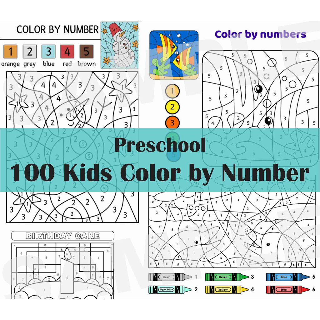 [Softcopy PDF] Printable Color by Number Coloring Book Activity for ...