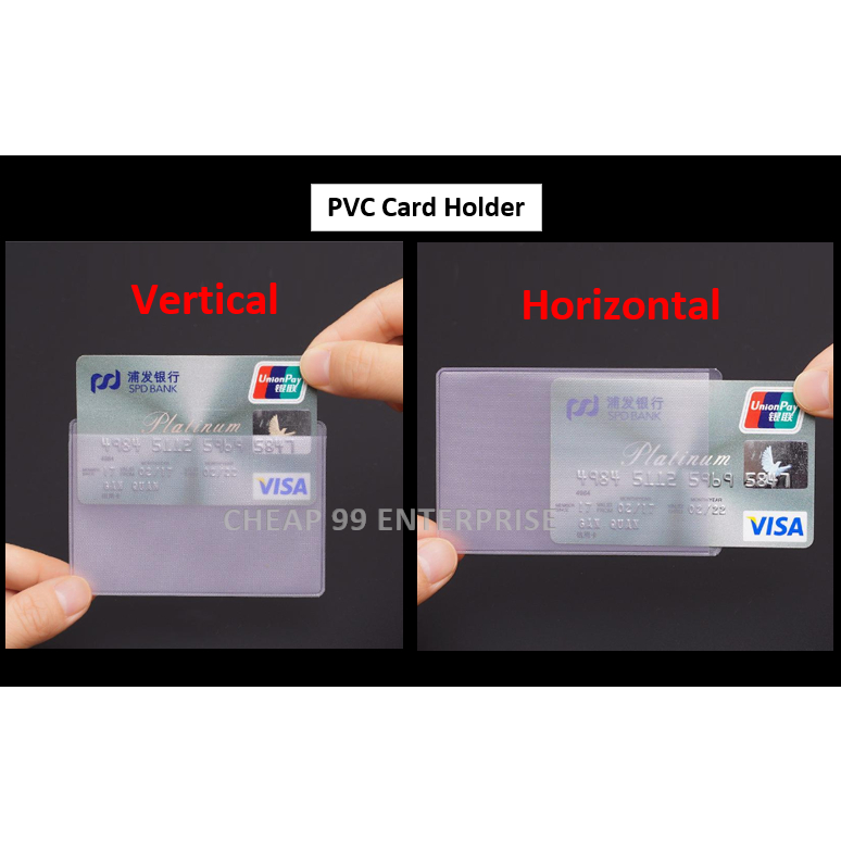 PVC Card Holder Card Cover Card Case Standard Size Clear/Transparent ...