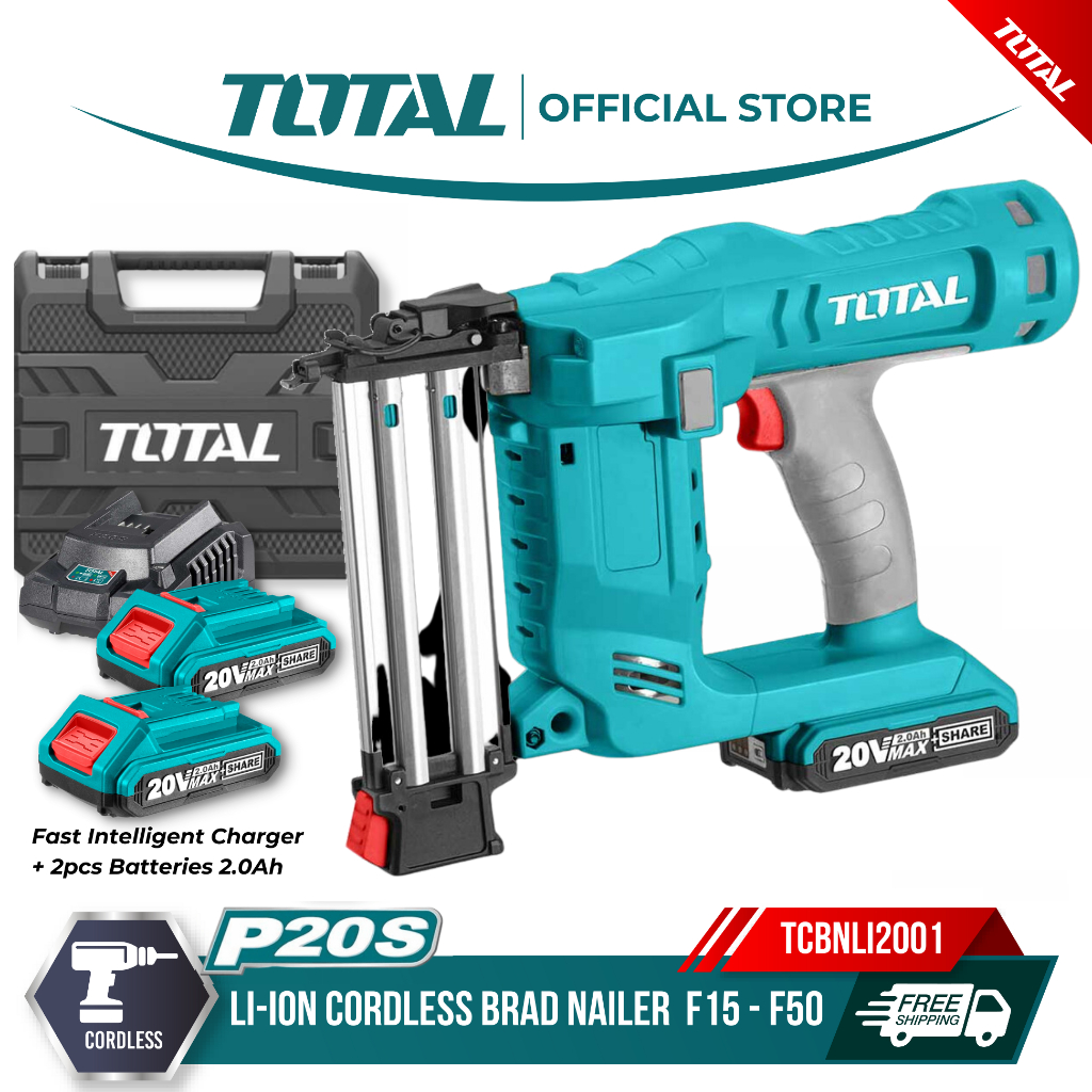 Total Li-ion Cordless Brad Nailer ( F15 - F50) TCBNLI2001 | Shopee Malaysia