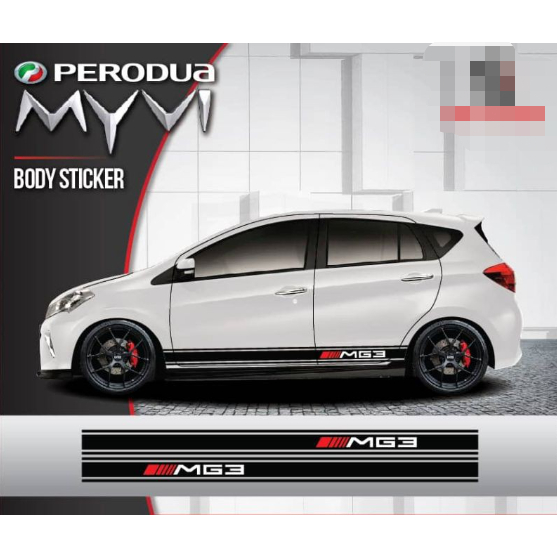PERODUA MYVI CAR BODY STICKERS SET MG3 | Shopee Malaysia