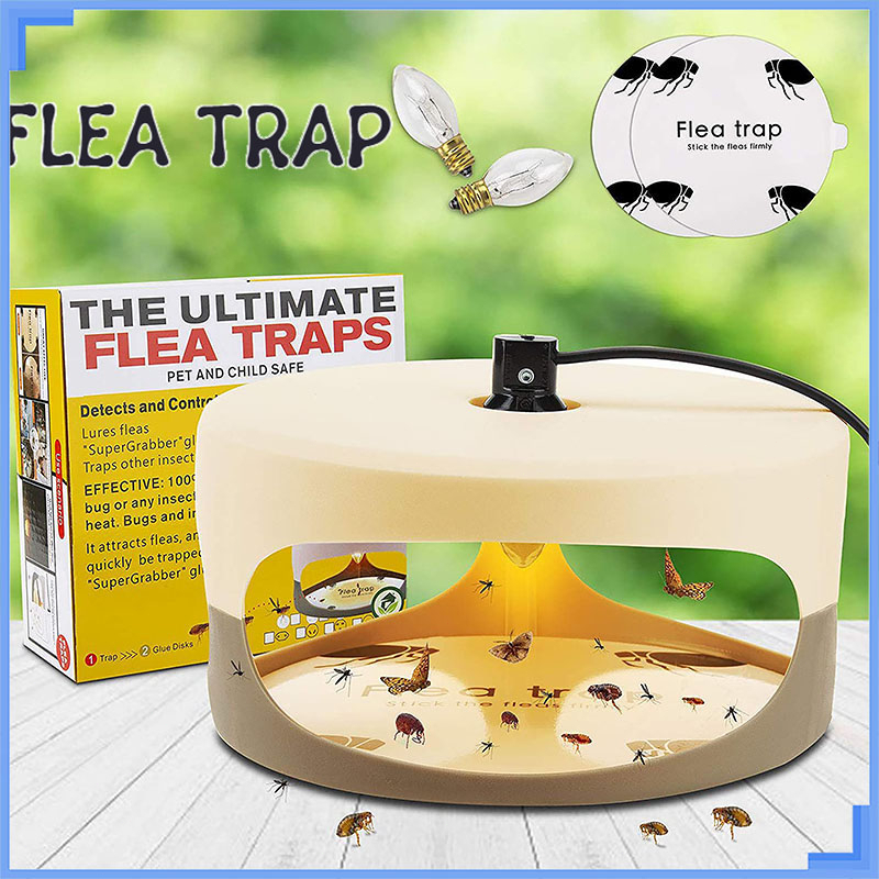 Flea Trap Discs Flea Lamp Sticky Pads Dome Flea Capture Trap Pet Home ...