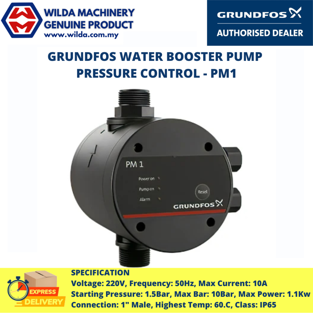Grundfos PM1 - 1.5 Pressure Manager (Automatic Start Stop Trip Function ...