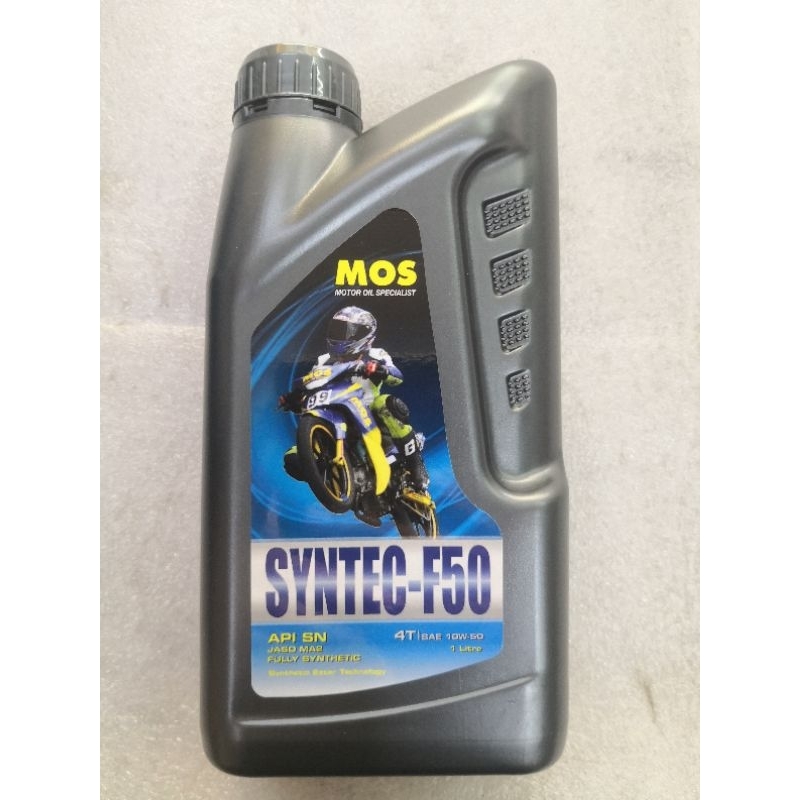 MOS SYNTEC-F50 FULLY SYNTHETIC 4T OIL 10W50 1LITRE (100% ORIGINAL)MOS ...