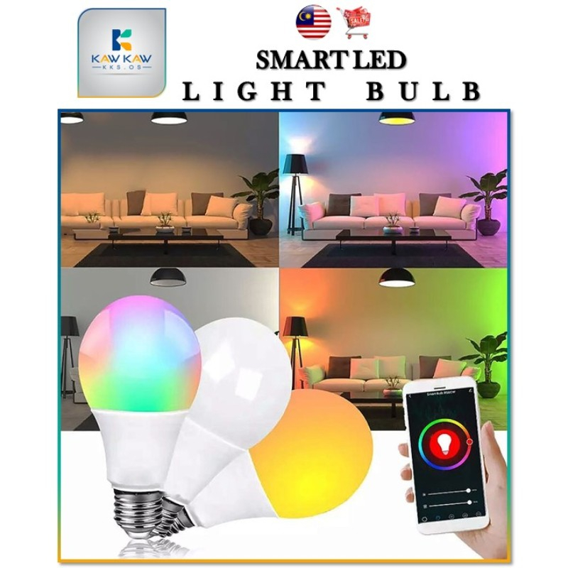 𝐊𝐊𝐒 𝐒𝐦𝐚𝐫𝐭 𝐑𝐆𝐁 𝐋𝐄𝐃 𝐋𝐢𝐠𝐡𝐭 𝐁𝐮𝐥𝐛 🚚 E27 Tmall Genie Smart App Voice Control Home Decoration Colourful ...