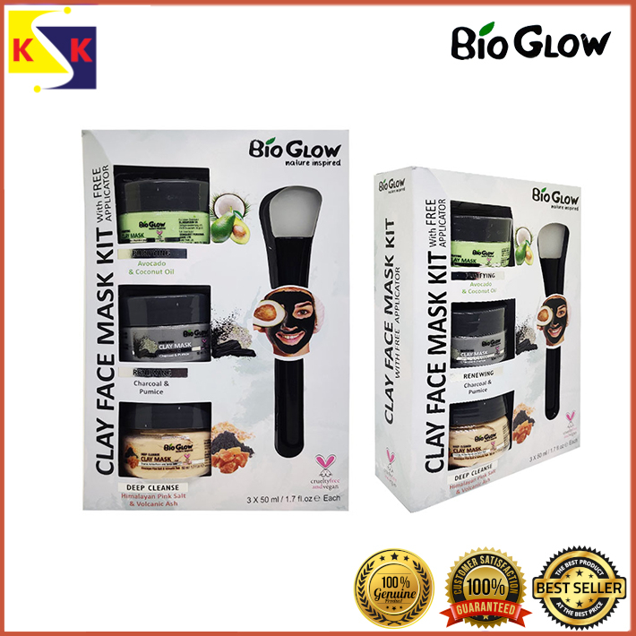 BIO GLOW DEEP CLEANSE HIMALAYAN PINK SALT & VOLCANIC ASH CLAY FACE MASK ...