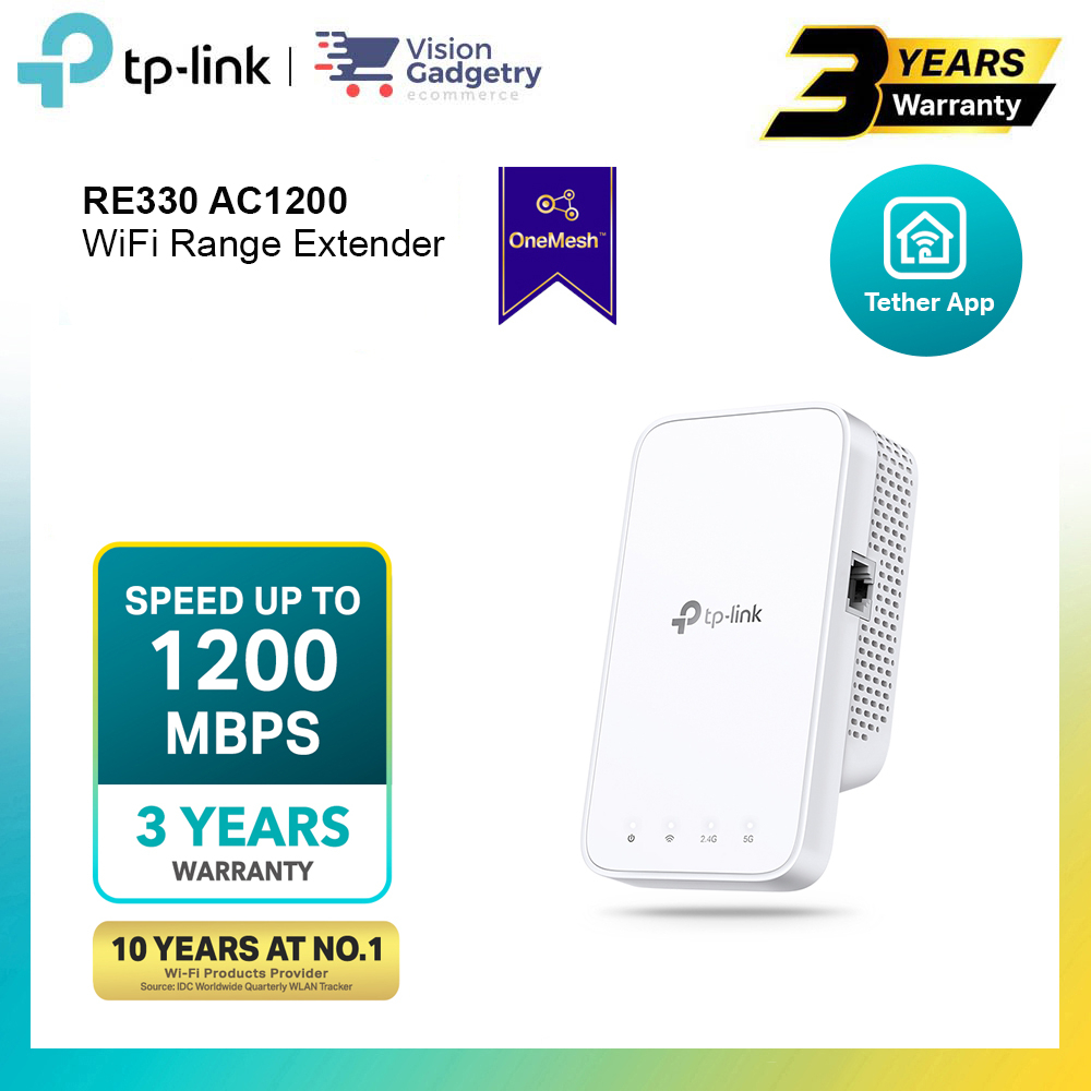 TP-Link RE330 AC1200 Dual Band 2.4/5Ghz Range Extender Repeater Access ...