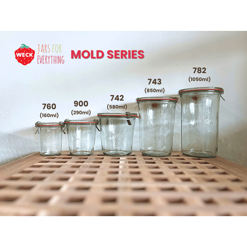 Weck Jar Glass Lid Set - Mold Series (760 / 900 / 741 / 742 / 743 / 782) | Shopee Malaysia