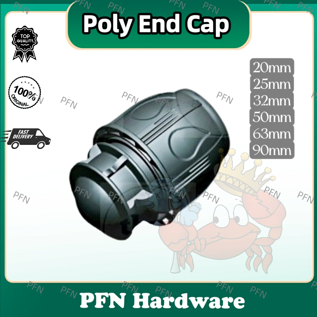 (50MM 63MM 90MM) Poly End Cap Penutup Paip Polypipe Poli Ec 💥READY ...
