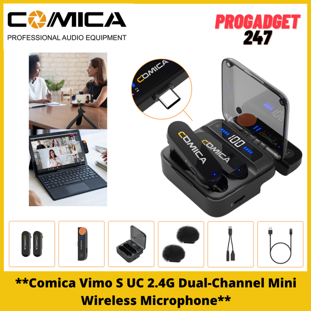 Comica Vimo S UC/ MI 2.4G Dual-channel Mini Wireless Microphone for ...