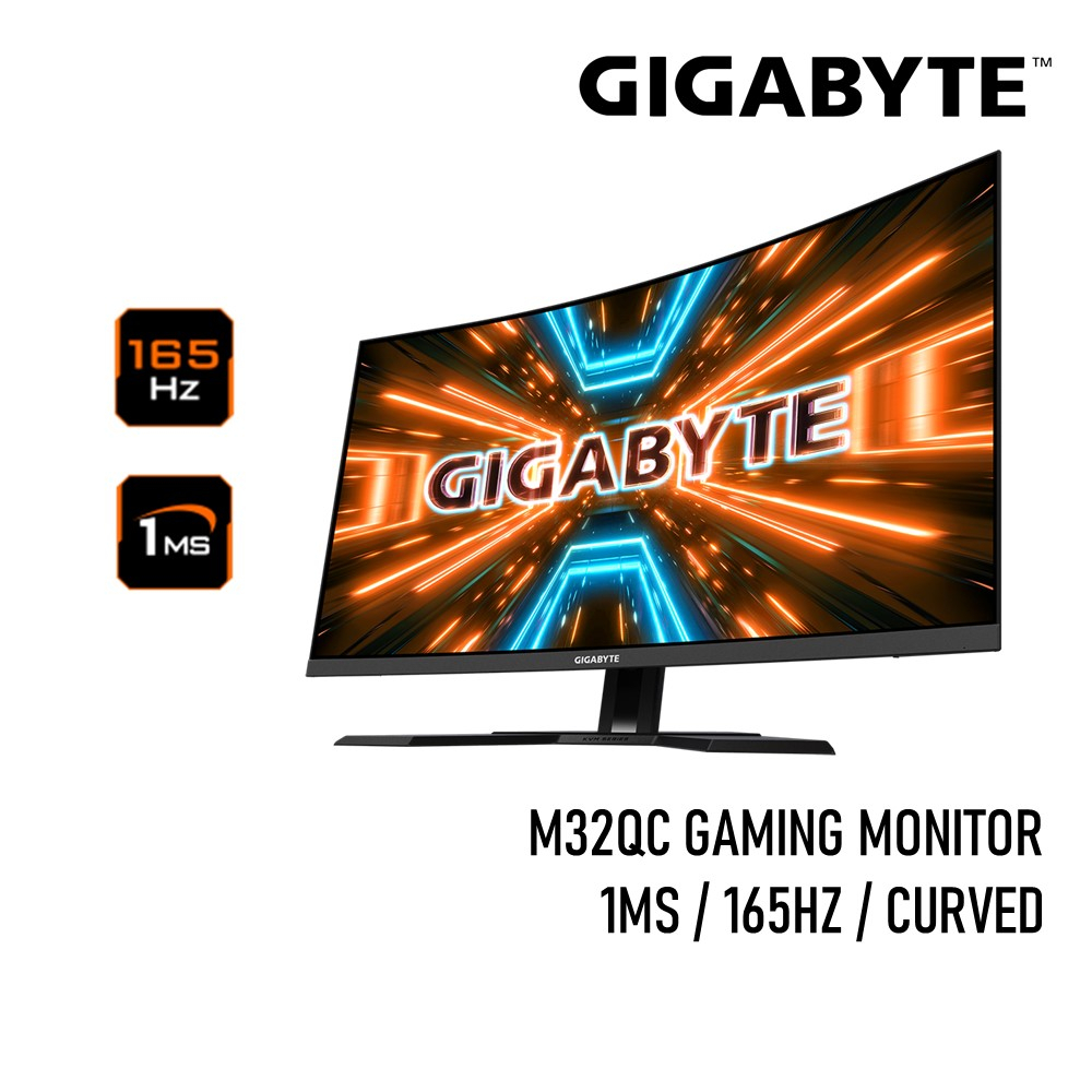 GIGABYTE M32QC 32" QHD 1MS 165HZ PRO CURVE HDR400 VA 1500R GAMING ...
