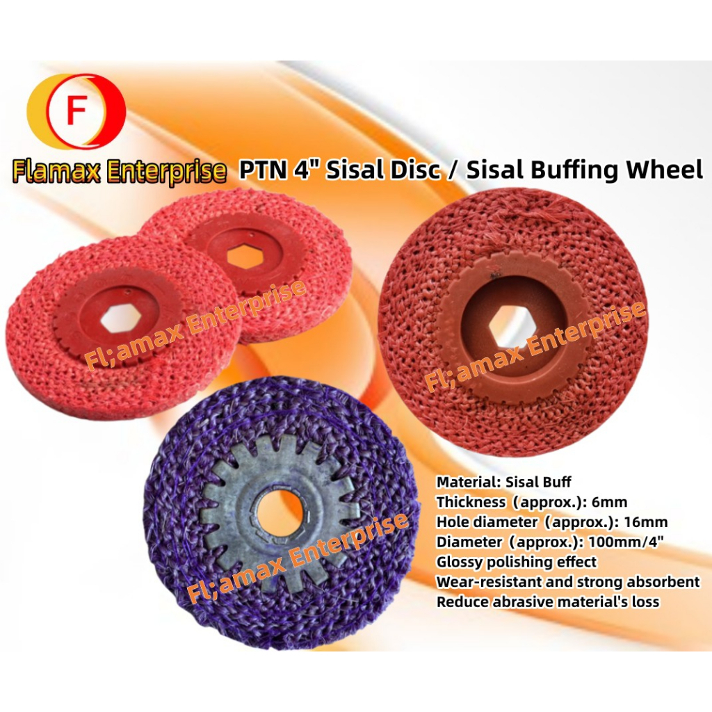 PTN 4" Sisal Disc / Sisal Buffing Wheel | Shopee Malaysia