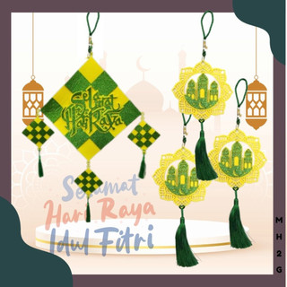 [HARI RAYA DECOR ] Eid Mubarak Paper Pendant Ramadan Deco Hanging Tag ...